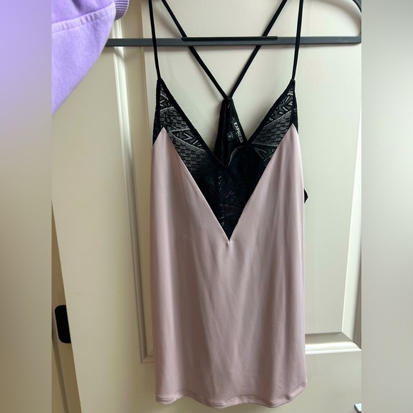 Express | Tops | Express Camisole With Black Lace Trim Color Of Tank Is ...